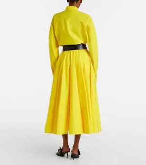 Givenchy Pleated Cotton Midi Skirt