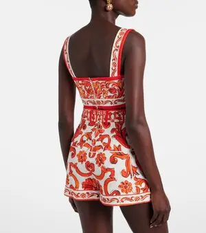 Dolce & Gabbana Majolica Print Cropped Top