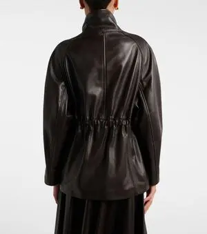 Nour Hammour Quai Leather Jacket - Brown
