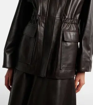 Nour Hammour Quai Leather Jacket - Brown