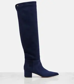 GIANVITO ROSSI Suede Knee-high Boots - Blue