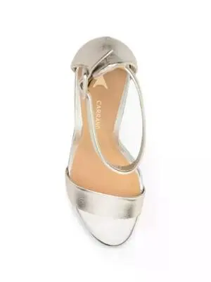 ANDREA CARRANO Metallic Finish Buckle-fastening Sandals