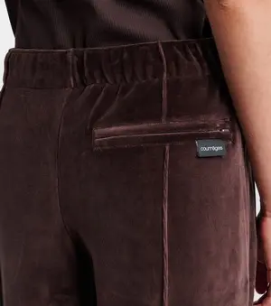 COURREGES Cotton-blend Velvet Sweatpants