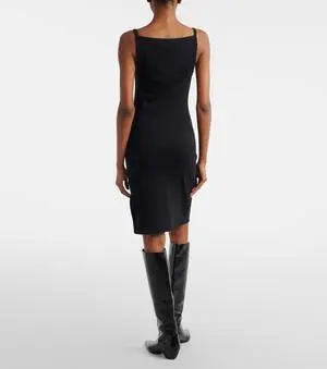 COURREGES Courrèges Ribbed-knit Cotton Jersey Midi Dress