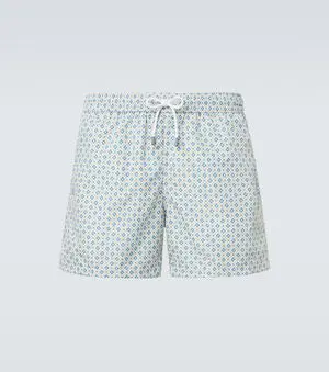 Fedeli Madeira Printed Swim Trunks - Beige