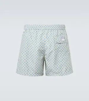 Fedeli Madeira Printed Swim Trunks - Beige