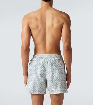 Fedeli Madeira Printed Swim Trunks - Beige