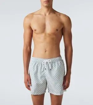 Fedeli Madeira Printed Swim Trunks - Beige