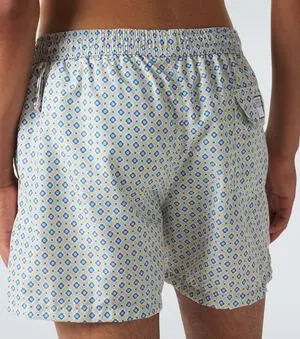 Fedeli Madeira Printed Swim Trunks - Beige