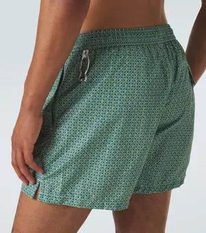 Fedeli Madeira Printed Swim Trunks - Green