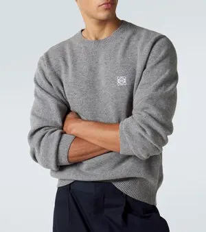 Loewe Anagram Wool Sweater - Grey