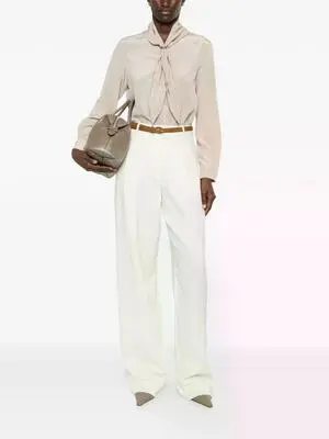 Max Mara Silk Blouse With Bow Detail
