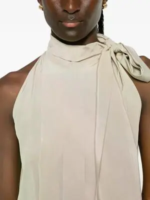 Max Mara Pleated Halter Neck Blouse