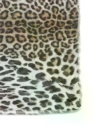 Faliero Sarti Maculata Leopard-print Frayed Scarf