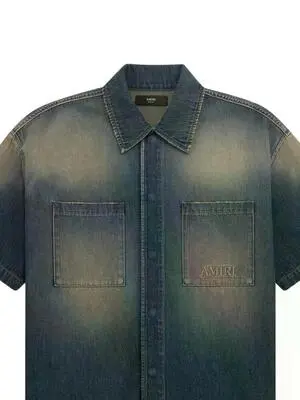 Amiri Short-sleeved Denim Shirt - Blue
