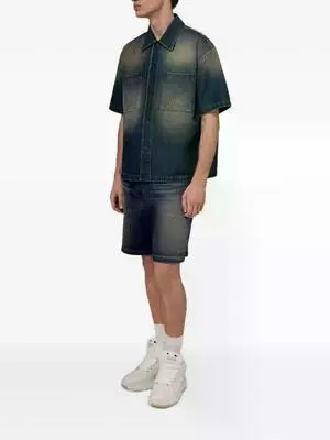 Amiri Drawstring Denim Shorts - Blue