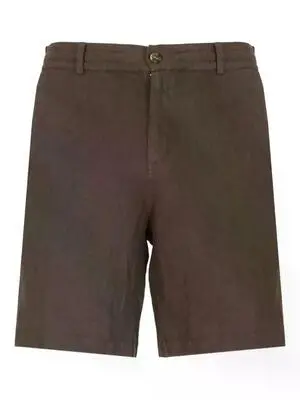 MC2 SAINT BARTH Linen Shorts - Brown