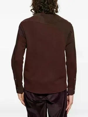 Eleventy Suede-panelled Western-yoke Jacket