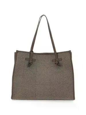 MARCELLA CLUB Marcella Herringbone-pattern Tote Bag