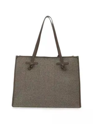 MARCELLA CLUB Marcella Herringbone-pattern Tote Bag