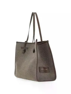 MARCELLA CLUB Marcella Herringbone-pattern Tote Bag
