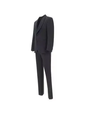Corneliani Satin Shawl-lapel Three-piece Suit - Grey