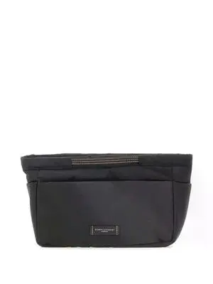 GIANNI CHIARINI Leather-trim Clutch Bag - Black