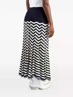 Junya Watanabe Ribbed-waistband Chevron Knit Skirt