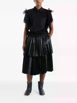 Comme Des Garçons Pleated Midi Skirt