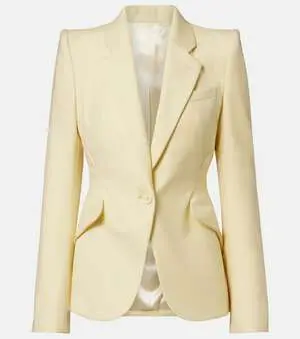 Alexander McQueen Wool Single-breasted Blazer - Yellow
