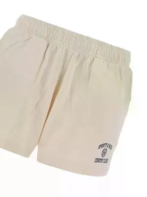 SPORTY & RICH Varsity Crest Cotton Jersey Shorts