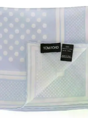 TOM FORD Polka-dot Pocket Square - Blue