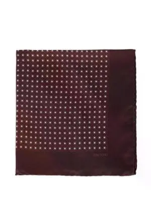 TOM FORD Dot-print Pocket Square - Brown
