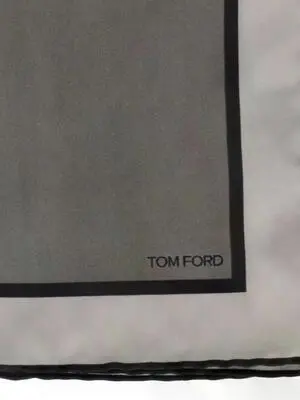 TOM FORD Logo-print Contrast-border Pocket Square