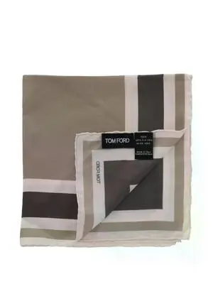 TOM FORD Striped Silk Pocket Square