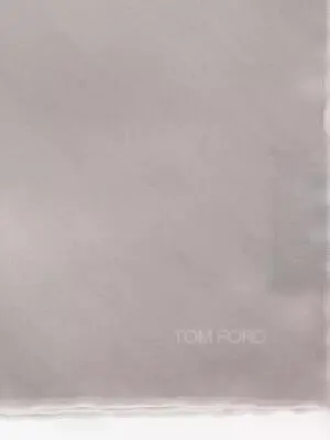 TOM FORD Logo-print Rolled-edge Pocket Square