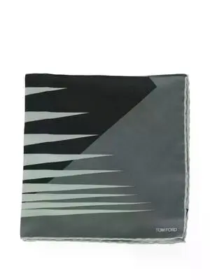 TOM FORD Geometric-print Logo Pocket Square
