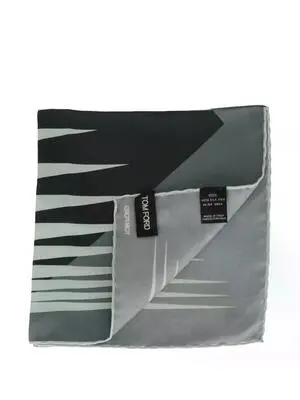 TOM FORD Geometric-print Logo Pocket Square
