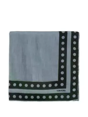 TOM FORD Polka-dot Pocket Square - Blue