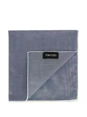 TOM FORD Logo-embroidered Contrast-border Pocket Square
