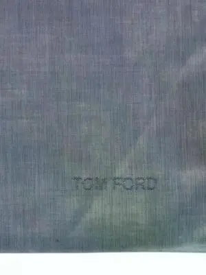 TOM FORD Logo-embroidered Contrast-border Pocket Square