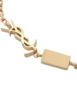 Saint Laurent Cassandra Logo Plaque Chain Bracelet