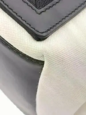 Balenciaga Navy Cabas Canvas Tote Bag