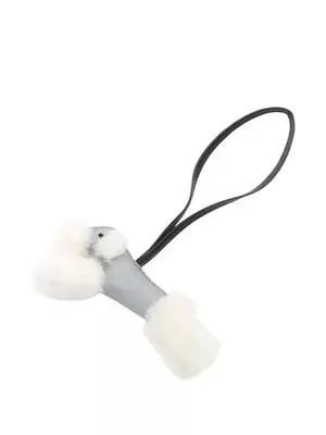 Hermès Shearling Poodle Bag Charm - Grey