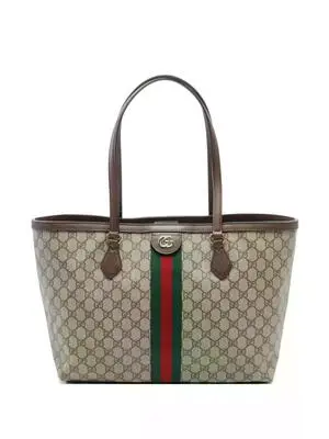Gucci Gg Supreme Canvas Web Medium Tote Bag