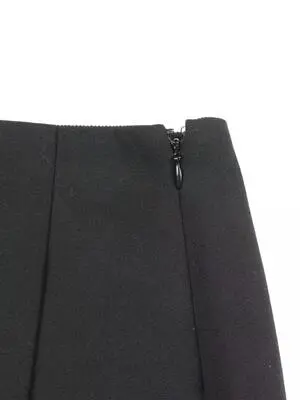 Miu Miu Mini Skirt With Gold-tone Logo Plaque