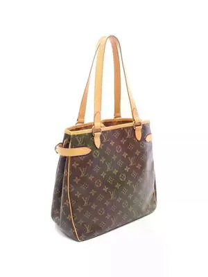 LOUIS VUITTON Monogram Vertical Batignolles Tote Bag - Brown