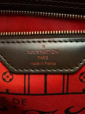 LOUIS VUITTON Damier Ebene Neverfull Mm Tote Bag