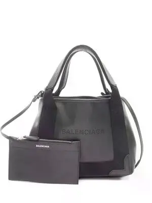 Balenciaga Navy Cabas Tote Bag