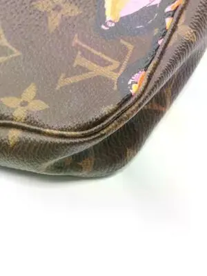 LOUIS VUITTON X Stephen Sprouse 2008 Pochette Accessories Monogram Rose Shoulder Bag
